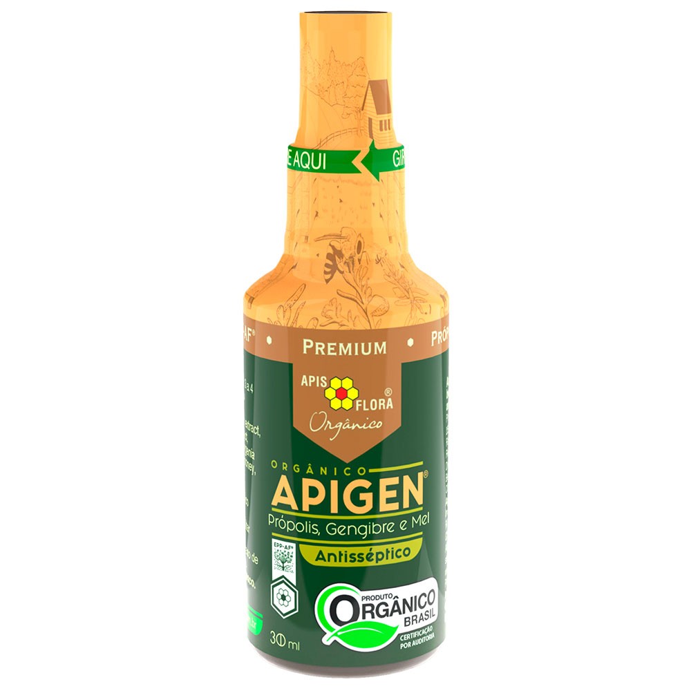 Apigen Orgânico Própolis, Gengibre e Mel Spray 30ml Apis Flora - Riomel ...